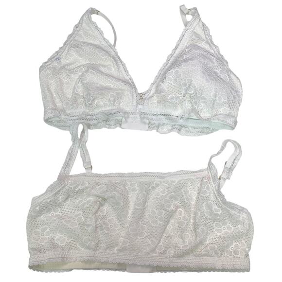 aerie | Intimates & Sleepwear | Lot Of 2 New Aerie Womens Xxl White ...